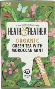 heath & heather organic green tea & moroccan mint