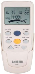 anderic replacement fan-9t with fan timer key thermostatic remote control for hampton bay ceiling fans - fan9t (fcc id: l3hfan9t, pn: fan9t)