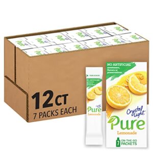 crystal light pure lemonade on-the-go powdered drink mix 84 count