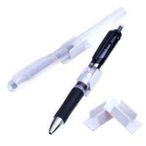 20 Pieces White Pen Holder Clip 2 Sizes Operation Christmas Bulk Items Adhesive Clip Holder for Pen Paint Brush to Stick on White Board Desk Computer Car Bulletin Board Clipboards Shopping Lists