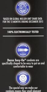 Durex Condom Prolong Natural Latex Condoms, 12 Count - Ultra Fine, ribbed and dotted with delay lubricant, Regular Fit