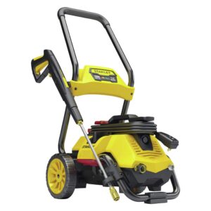 stanley electric pressure washer, slp2050, 2-in-1 mobile cart or detach portable use with detergent tank, 2050 max psi, 1.4 gpm, great for washing cars