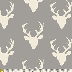 Teal and Gray Woodland Deer Fabric Bundle | Boys Quilt Fabrics | Hunting Fabrics | Buck Head Fabrics for Quilting | Deer Fat Quarters | Art Gallery Fabrics (Fat Quarters)