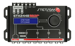 stetsom stx 2448 dsp crossover & equalizer 4 channel full digital signal processor (sequencer) 2.4 remote relay