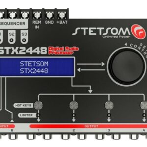 Stetsom STX 2448 DSP Crossover & Equalizer 4 Channel Full Digital Signal Processor (Sequencer) 2.4 Remote Relay