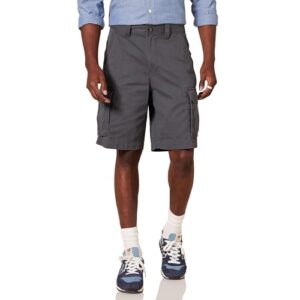 amazon essentials men's classic-fit cargo short (available in big & tall), grey, 29