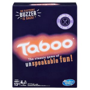 hasbro gaming taboo party board game with buzzer for kids ages 13 and up (amazon exclusive)