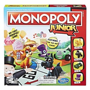 hasbro gaming monopoly junior board game, ages 5 and up (amazon exclusive)