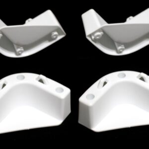 Boat Marine Cooler Mounting Kit for Yeti Igloo Engle Coleman (Set of 4) Black or White (White)