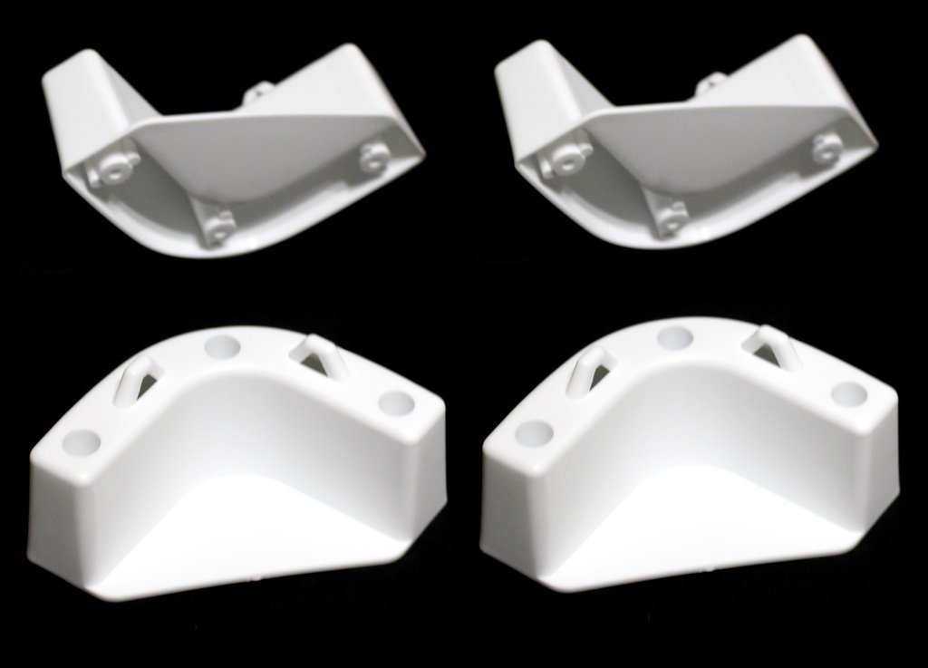 Boat Marine Cooler Mounting Kit for Yeti Igloo Engle Coleman (Set of 4) Black or White (White)