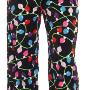 6339-10122-L Just Love Women's Plush Pajama Pants - Petite to Plus Size Pajamas,Black - Light Up,Large