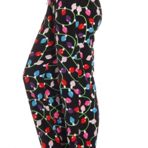 6339-10122-L Just Love Women's Plush Pajama Pants - Petite to Plus Size Pajamas,Black - Light Up,Large