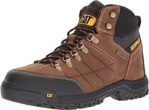 cat footwear men's threshold waterproof soft toe work boot, real brown, 8.5