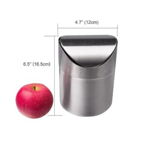 Cuisinox in-Home Stainless Steel Countertop Compost Bin, 4.7" x 6.6" (5-Cup)