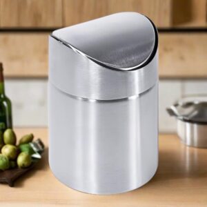 Cuisinox in-Home Stainless Steel Countertop Compost Bin, 4.7" x 6.6" (5-Cup)