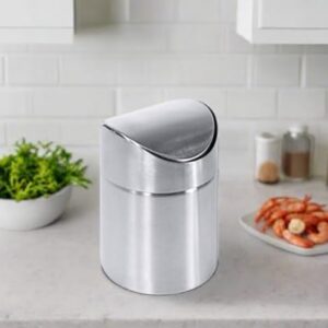 Cuisinox in-Home Stainless Steel Countertop Compost Bin, 4.7" x 6.6" (5-Cup)