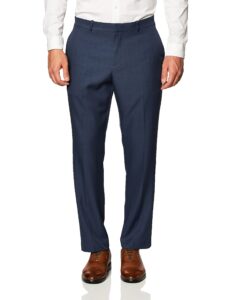 perry ellis portfolio men's performance dress pant, modern fit, non-iron, flat front stretch (waist size 30 - 42), mood indigo, 36w x 30l