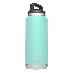 yeti rambler 36oz vacuum insulated stainless steel bottle with cap (stainless steel) (seafoam)