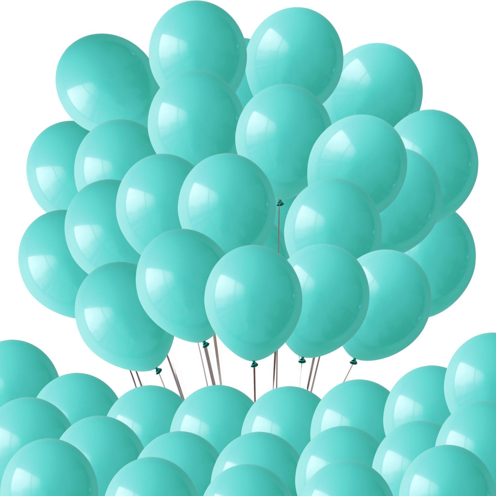 Neo LOONS® 100 pcs 5" Pastel Turquoise Blue Premium Latex Balloons - Great for Kids, Adult Birthdays, Weddings, Receptions, Baby Showers, Water Fights, or Any Celebration