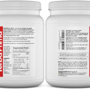 Yerba Prima Psyllium Whole Husks Fiber Supplement - Colon Cleanse - Gut Health - Vegan Non-GMO Gluten Free - 20oz