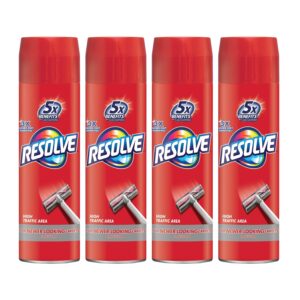 resolve high traffic carpet foam, 22 oz can, cleans freshens softens & removes stains (pack of 4)