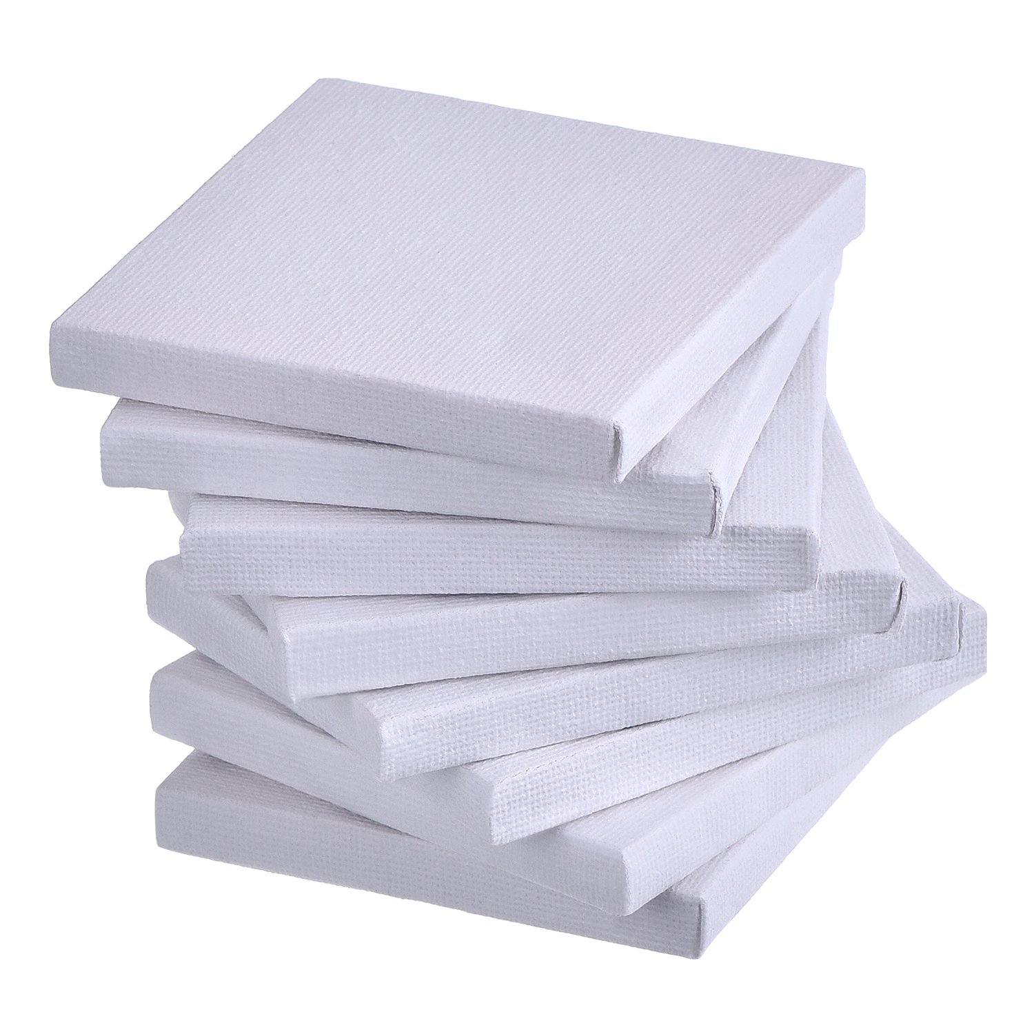 Mini Canvas Panels for Painting Craft Drawing, 24 Pack (3 by 3 Inch)