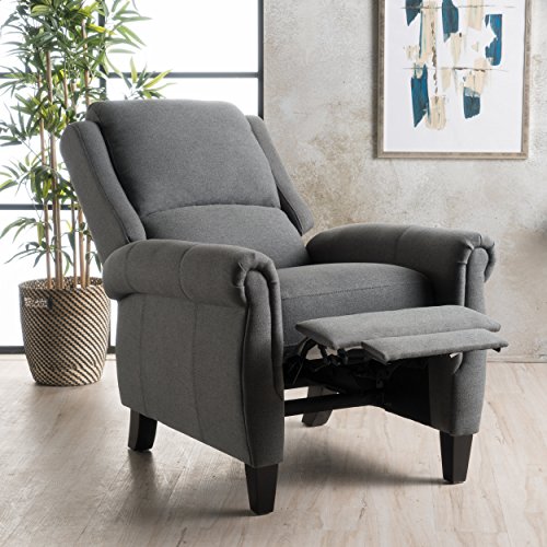 Christopher Knight Home Haddan Fabric Recliner, Charcoal