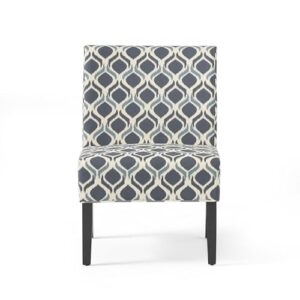 Christopher Knight Home Kassi Fabric Accent Chairs, 2-Pcs Set, Blue / Navy