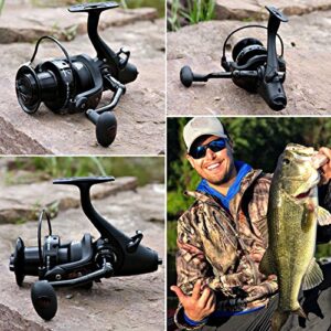 Sougayilang Spinning Fishing Reel,12+1BB Metal Body Smooth, Carp Spinning Reels, for Saltwater and Freshwater Fishing-BE5000