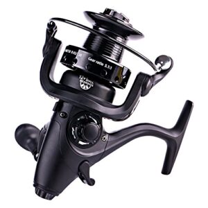 Sougayilang Spinning Fishing Reel,12+1BB Metal Body Smooth, Carp Spinning Reels, for Saltwater and Freshwater Fishing-BE5000