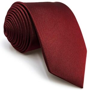 s&w shlax&wing solid color red wedding silk neckties for men classic tie 57.5 inches