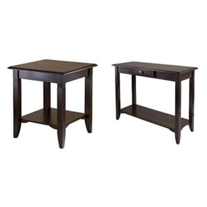 winsome wood nolan end table + winsome nolan console table with drawer_bundle