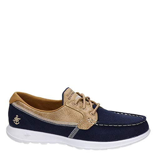 Skechers Women's Go Walk Lite-15430 Boat Shoe,navy,7.5 M US