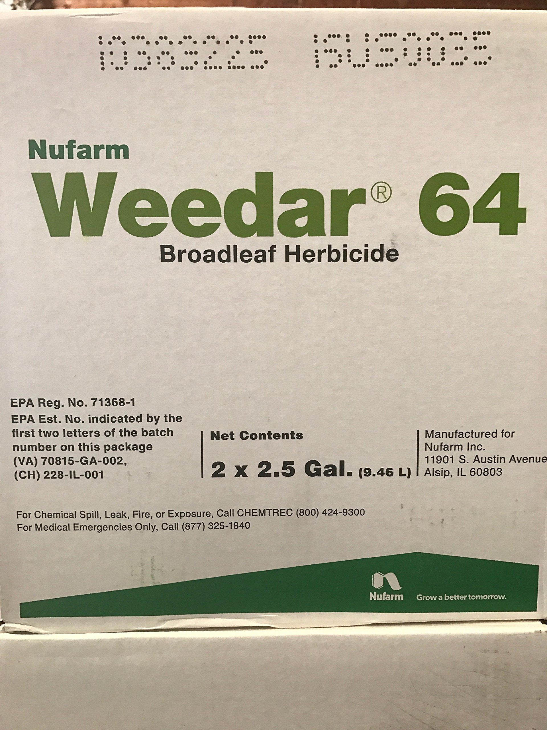 Weedar 64 Broadleaf Herbicide 5 Gallons, Liquid (2 x 2.5gal)