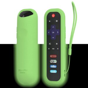 remote case for roku smart tv rc280 rc282 urc280j xrc280j remote control universal replacement lightweight silicone case cover sleeve skin with lanyard for roku tv remote