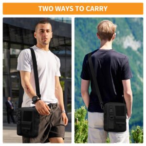 Wowelife Classic Black Shoulder bag Small Canvas Messenger Bag Men Small Tactical Bag Crossbody Casual Pack Travel Carry Bag Lightweight Easy to Carry