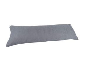 crescent bedding 1800 series brushed microfiber grey body pillow cover - super soft and cozy, zipper closure – hypoallergenic -wrinkle, fade, stain resistant – body pillow case, (21×54 inch)