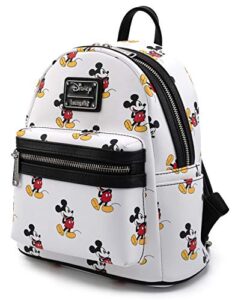 loungefly disney mickey mouse all over print womens double strap shoulder bag purse