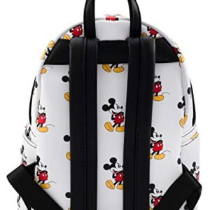 Loungefly Disney Mickey Mouse All Over Print Womens Double Strap Shoulder Bag Purse