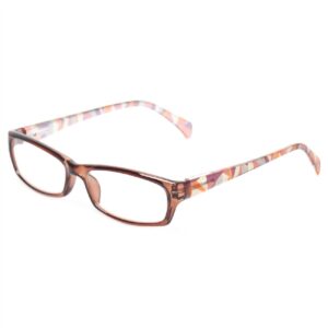 Reading Glasses 5 Pairs Fashion Ladies Readers Spring Hinge with Pattern Print Eyeglasses for Women (5 Pack Mix Color, 1.25)