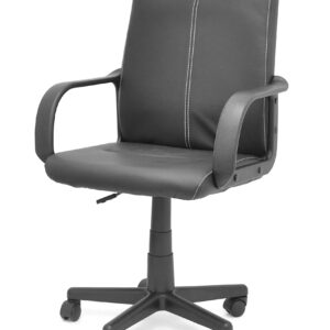 Urban Lifestyle Black Faux Leather Office Chair Computer Office Chair with Seat and Armrest Adjustment, Black