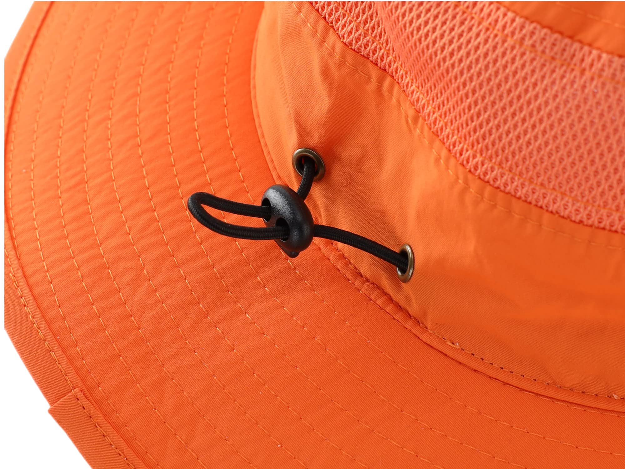 Connectyle Outdoor Mesh Sun Hat Wide Brim Sun Protection Hat Summer Fishing Hunting Hiking Gardenig Hat Orange