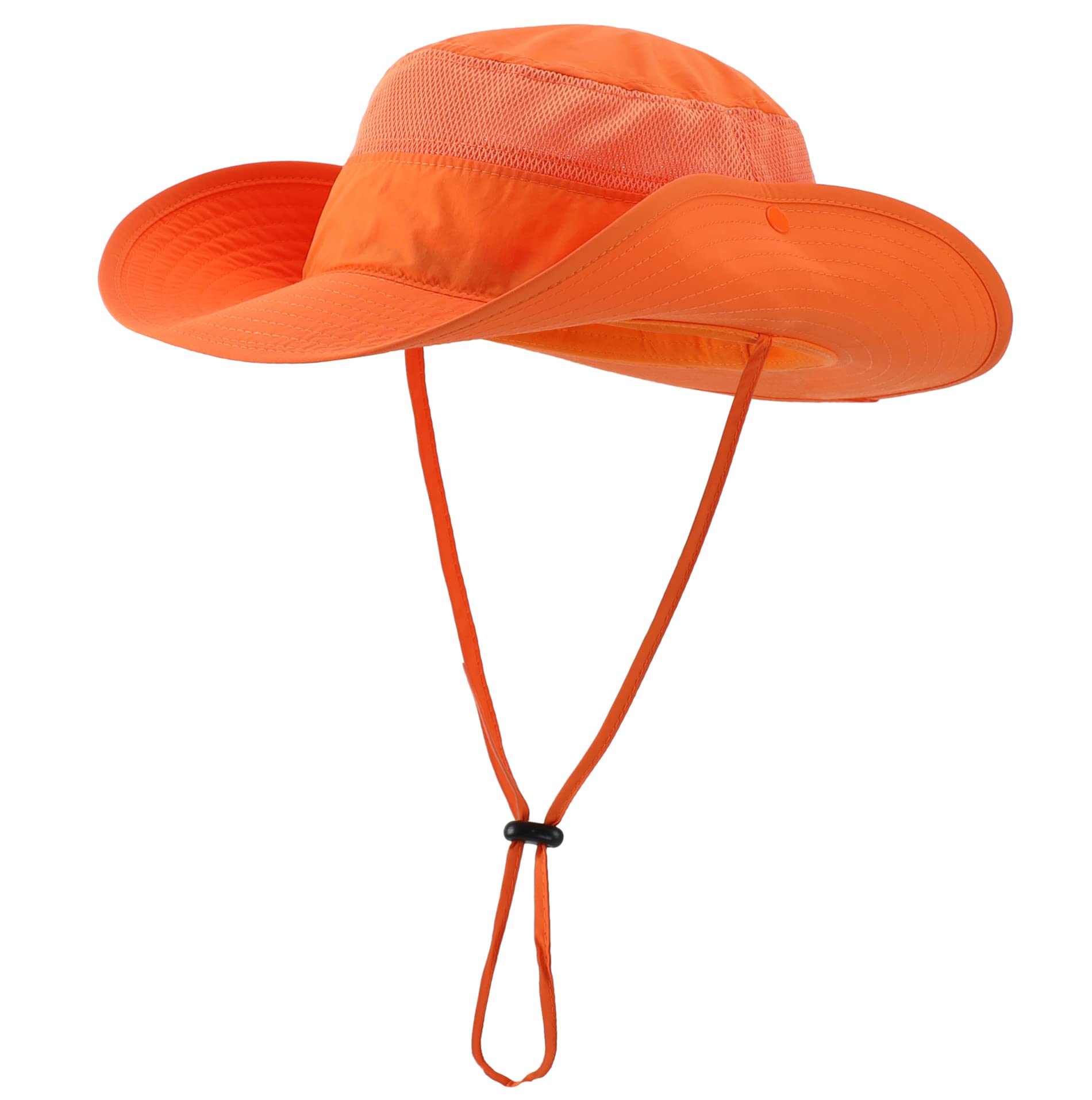 Connectyle Outdoor Mesh Sun Hat Wide Brim Sun Protection Hat Summer Fishing Hunting Hiking Gardenig Hat Orange