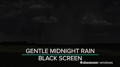 Gentle Midnight Rain black screen 9 hours