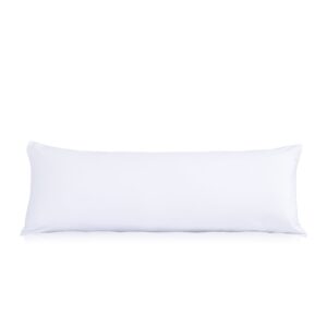 evolive ultra soft microfiber body pillow cover/pillowcases 21"x54" with hidden zipper closure (21"x54" body pillow cover, white)