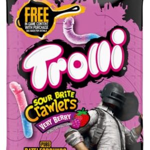 Trolli Sour Brite Crawlers, Candy, Very Berry, Sweet and Sour, Gummy Worms, Back to School Sweet Treat, 7.2 oz