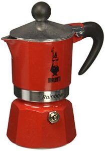 bialetti 4961 rainbow espresso maker, red