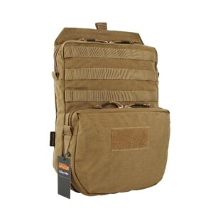 excellent elite spanker tactical molle hydration pack for 3l hydration water bladder molle vest accessory(coyote brown)