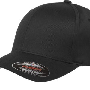 Flexfit 6277 Wooly Combed Twill Cap … Black