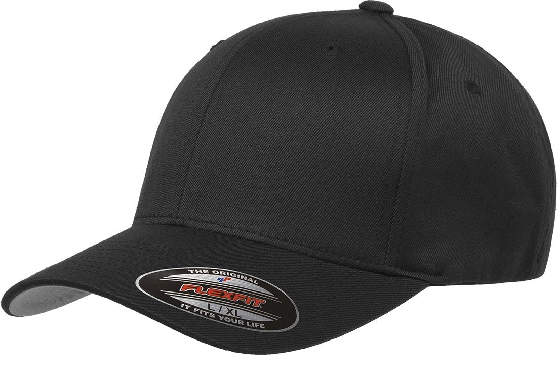 Flexfit 6277 Wooly Combed Twill Cap … Black